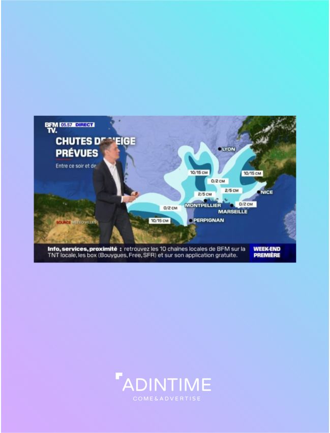 BFM TV - Snow / beach weather sponsorship