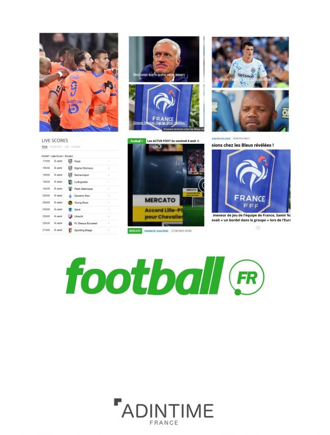 Publicité sur le site Football.fr - Devis et Tarifs